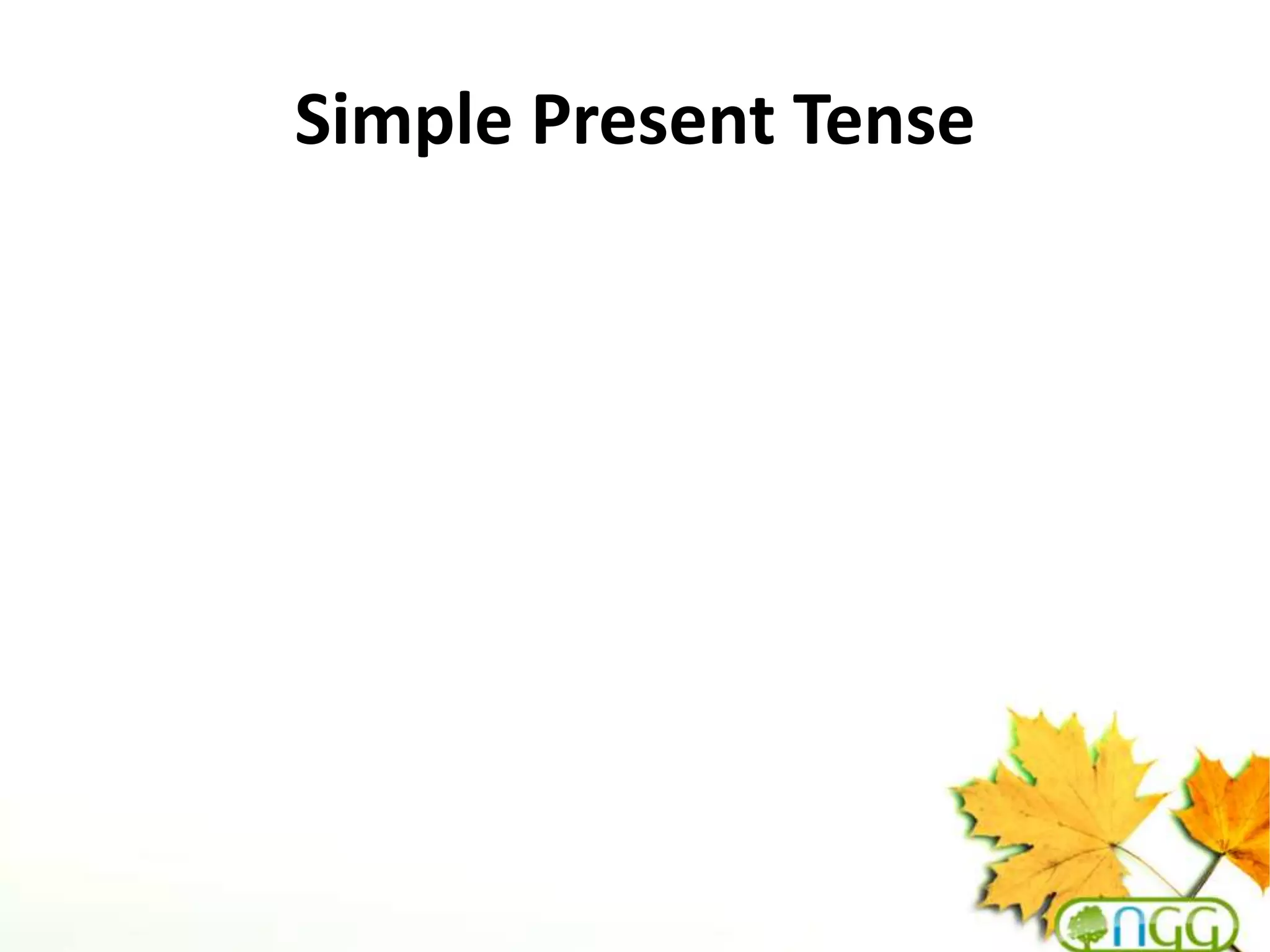 Simple present tense positive form | PPTX