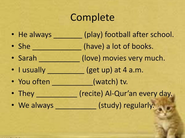 Simple present tense positive form | PPTX