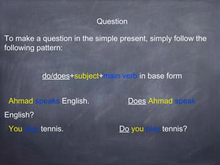 Simple present tense ppt | PPT