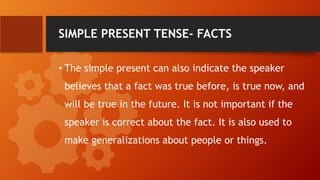 Simple present tense presentation | PPTX