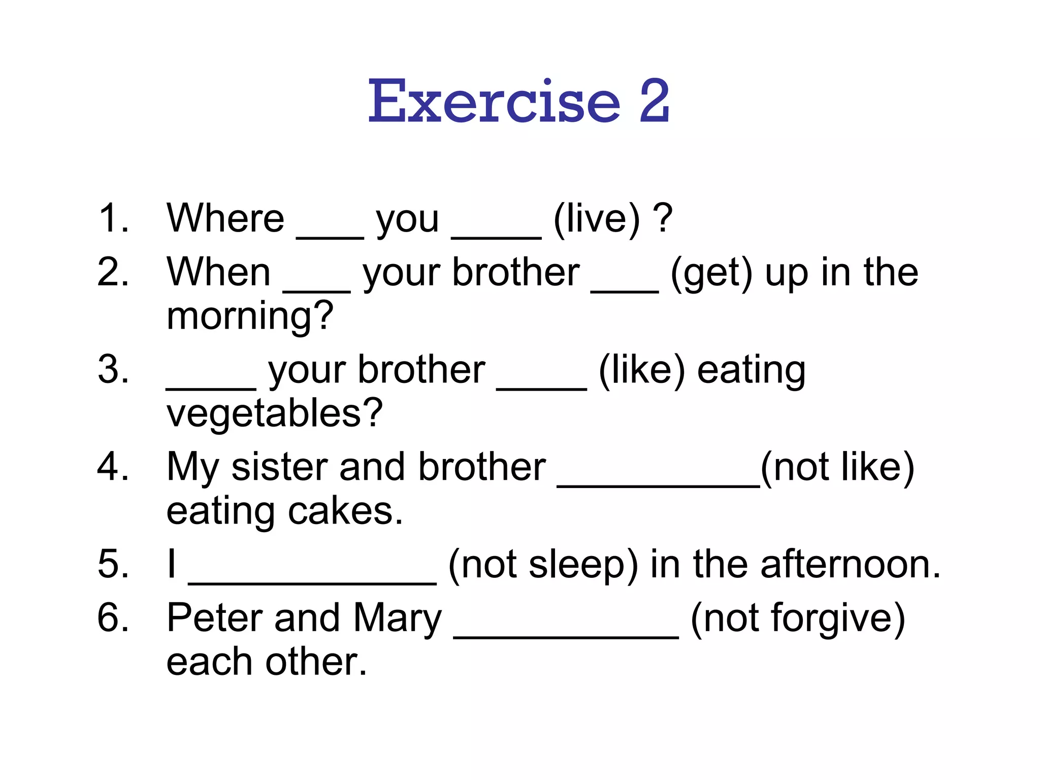 Simple present tense questıon form | PPT
