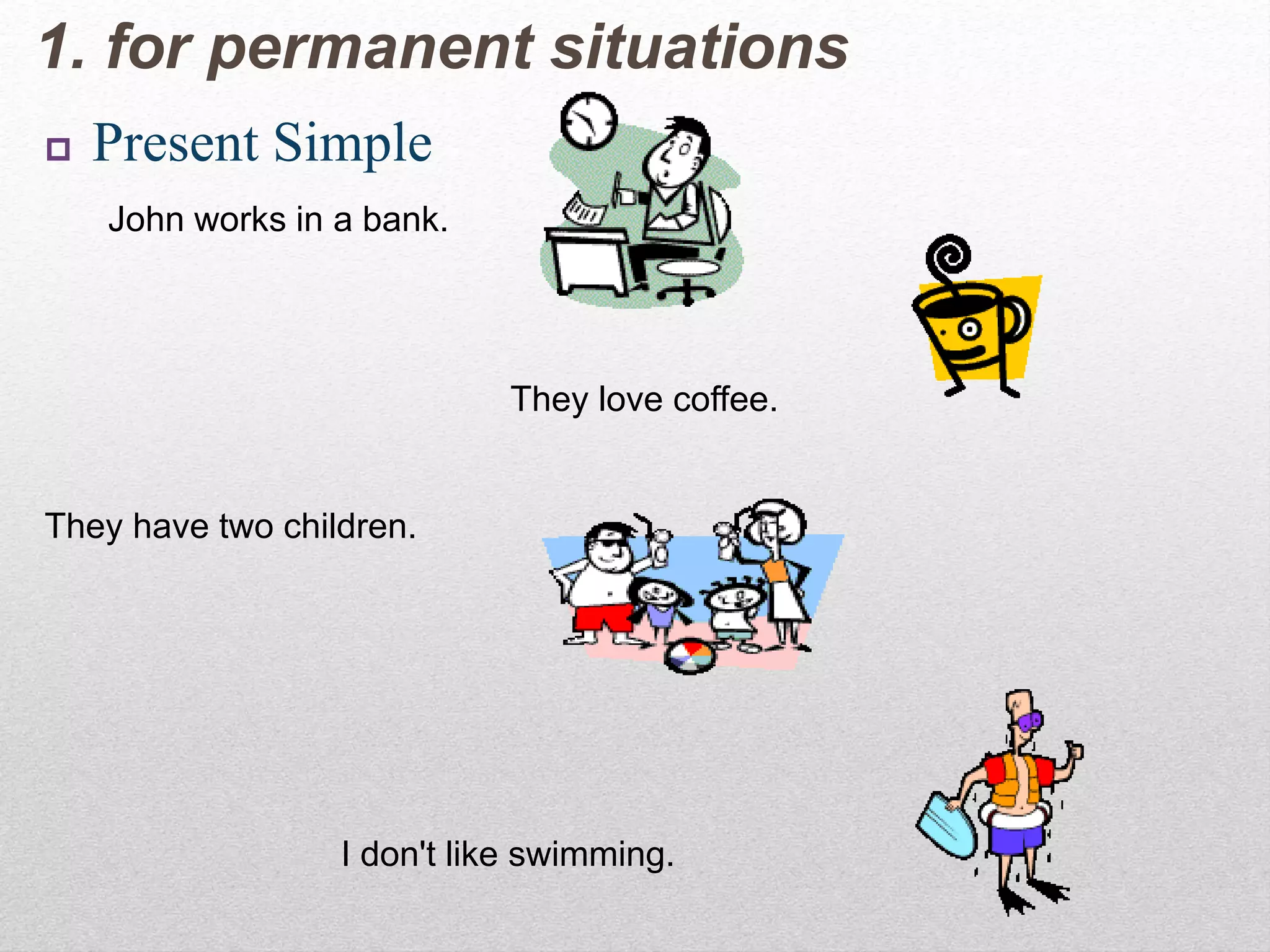 Simple present vs present continuous presentation written and oral practice | PPT