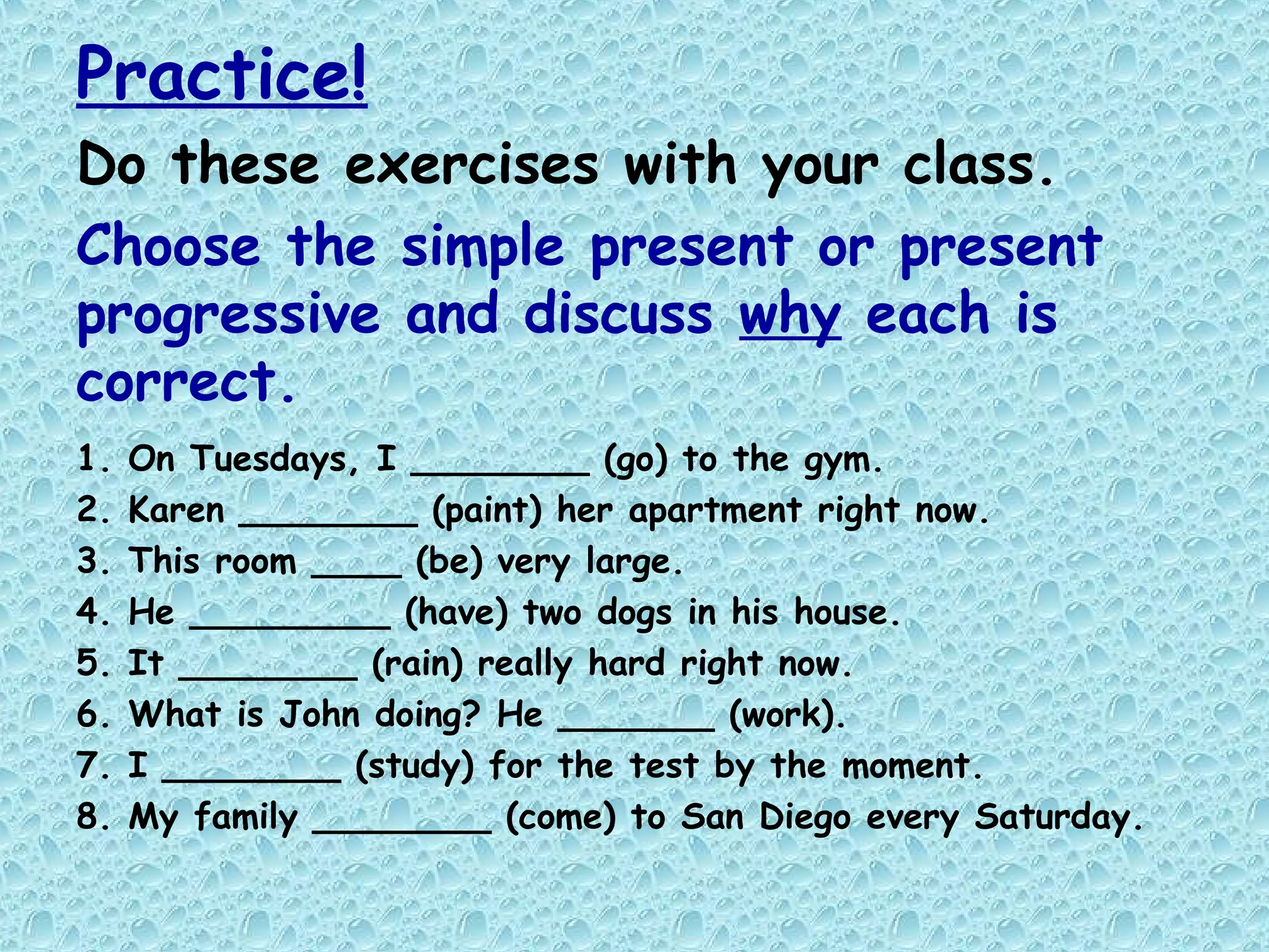 Simple present vs present progressive | PPT