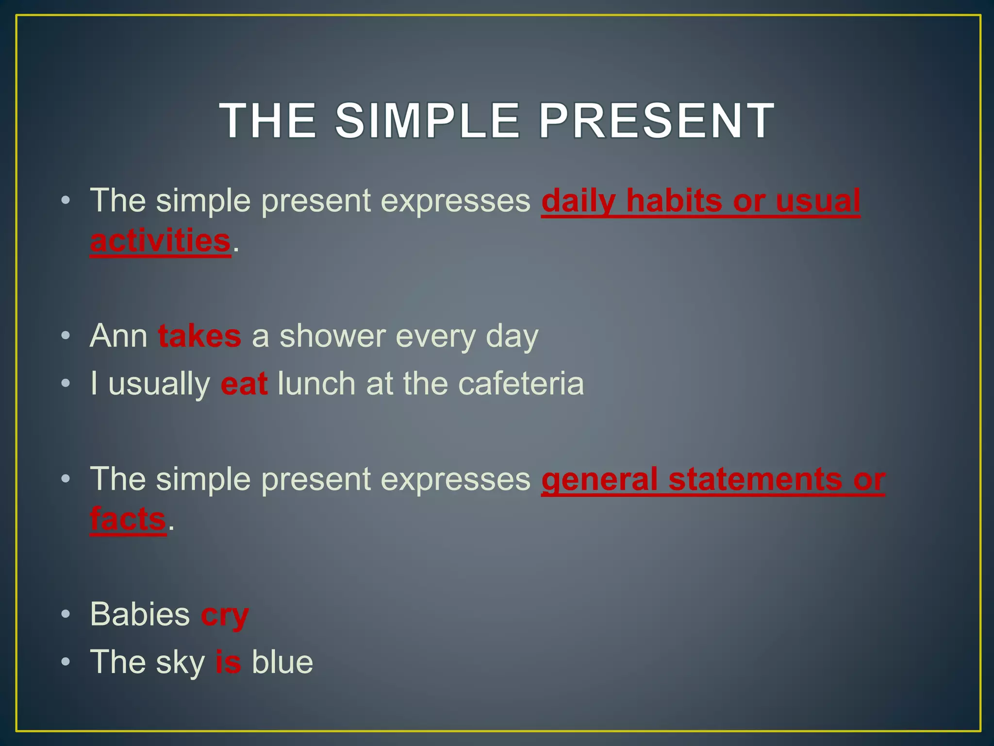 Simple present vs present progressive | PPTX