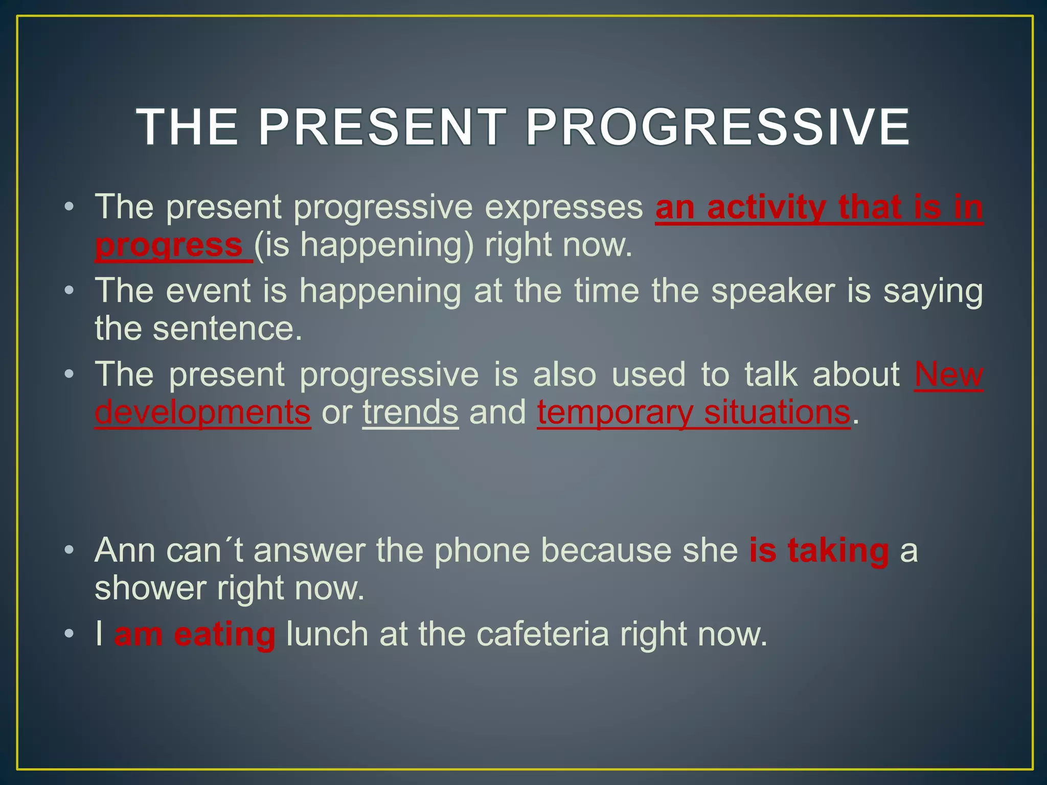 Simple present vs present progressive | PPTX