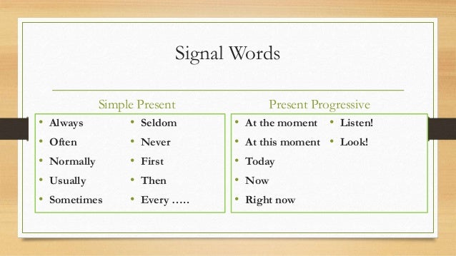 Simple Present vs Present Progressive Tense