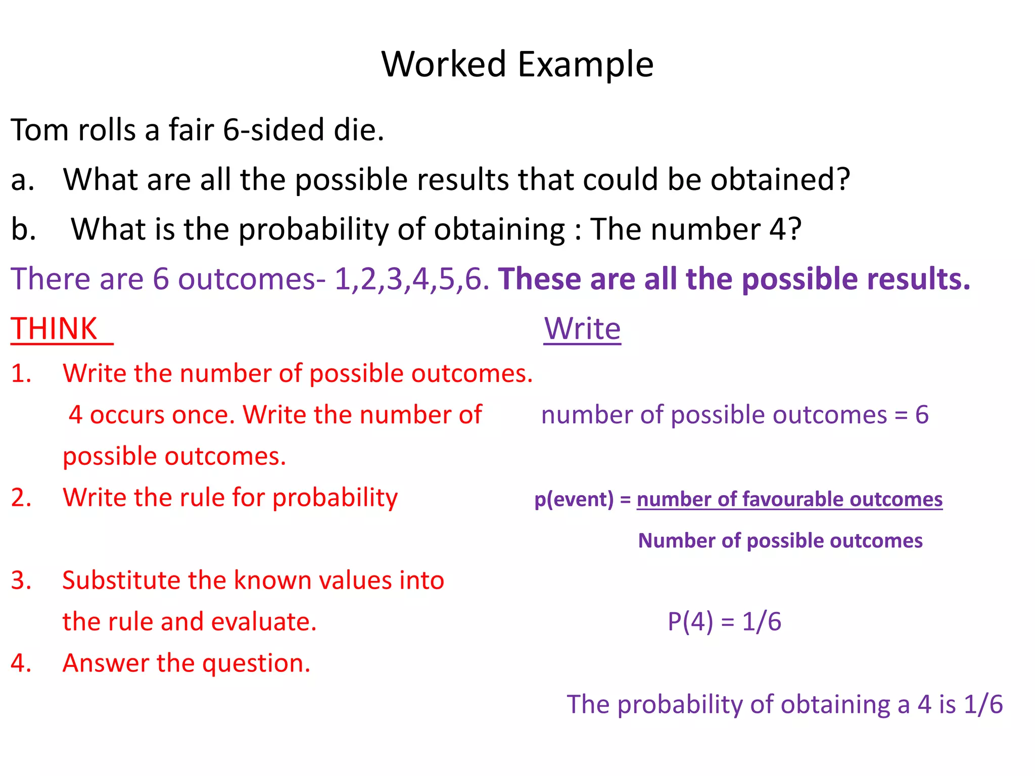 Simple probability | PPTX