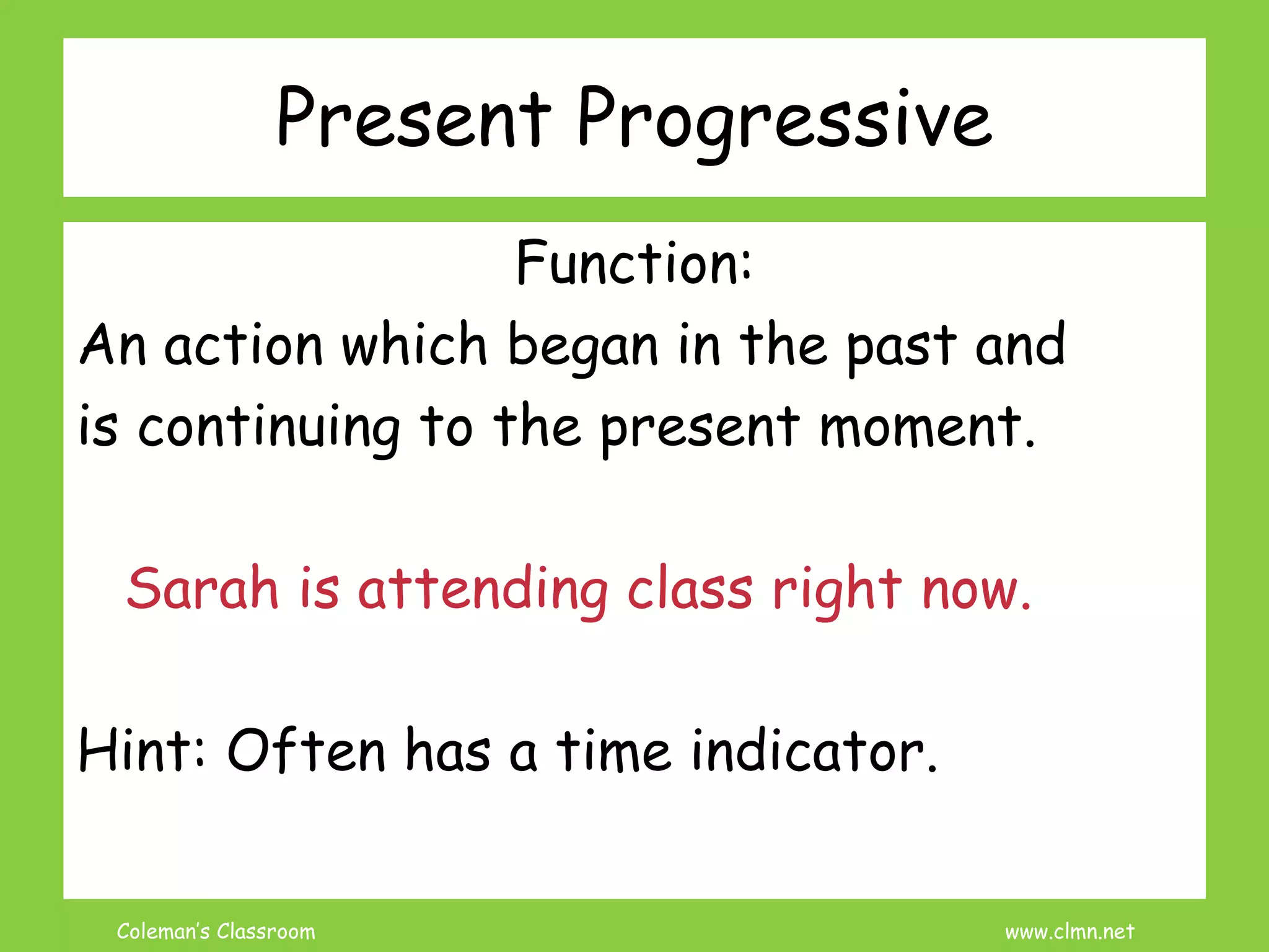 Review Verbs: Simple and Progressive Tense | PPT