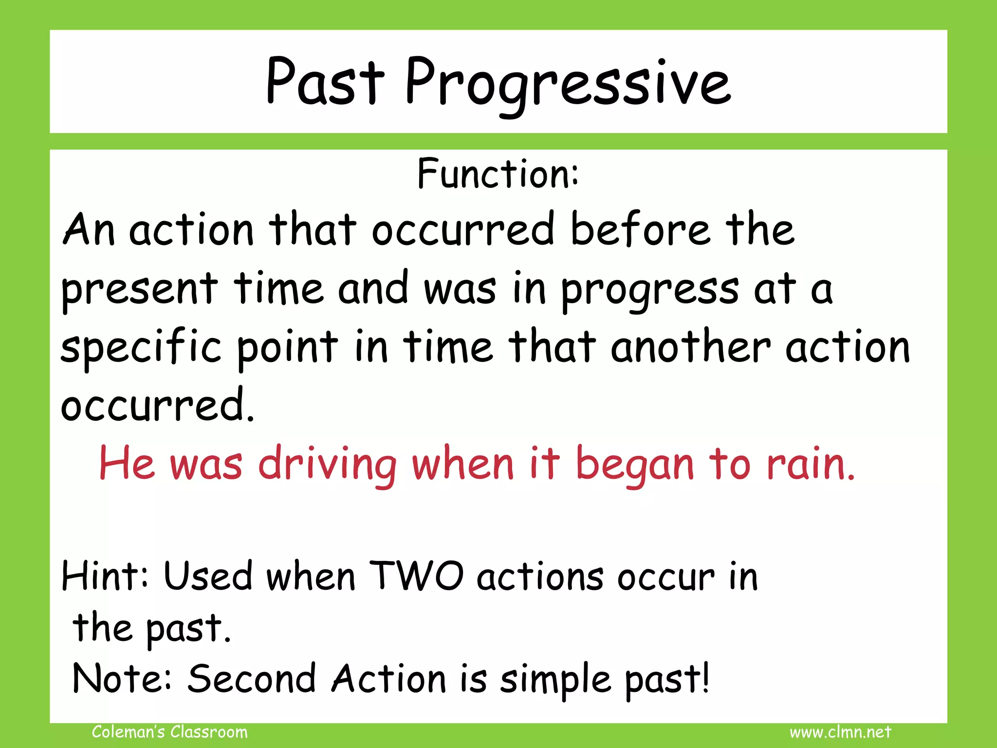 Review Verbs: Simple and Progressive Tense | PPT