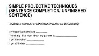 Simple projective techniques | PPT