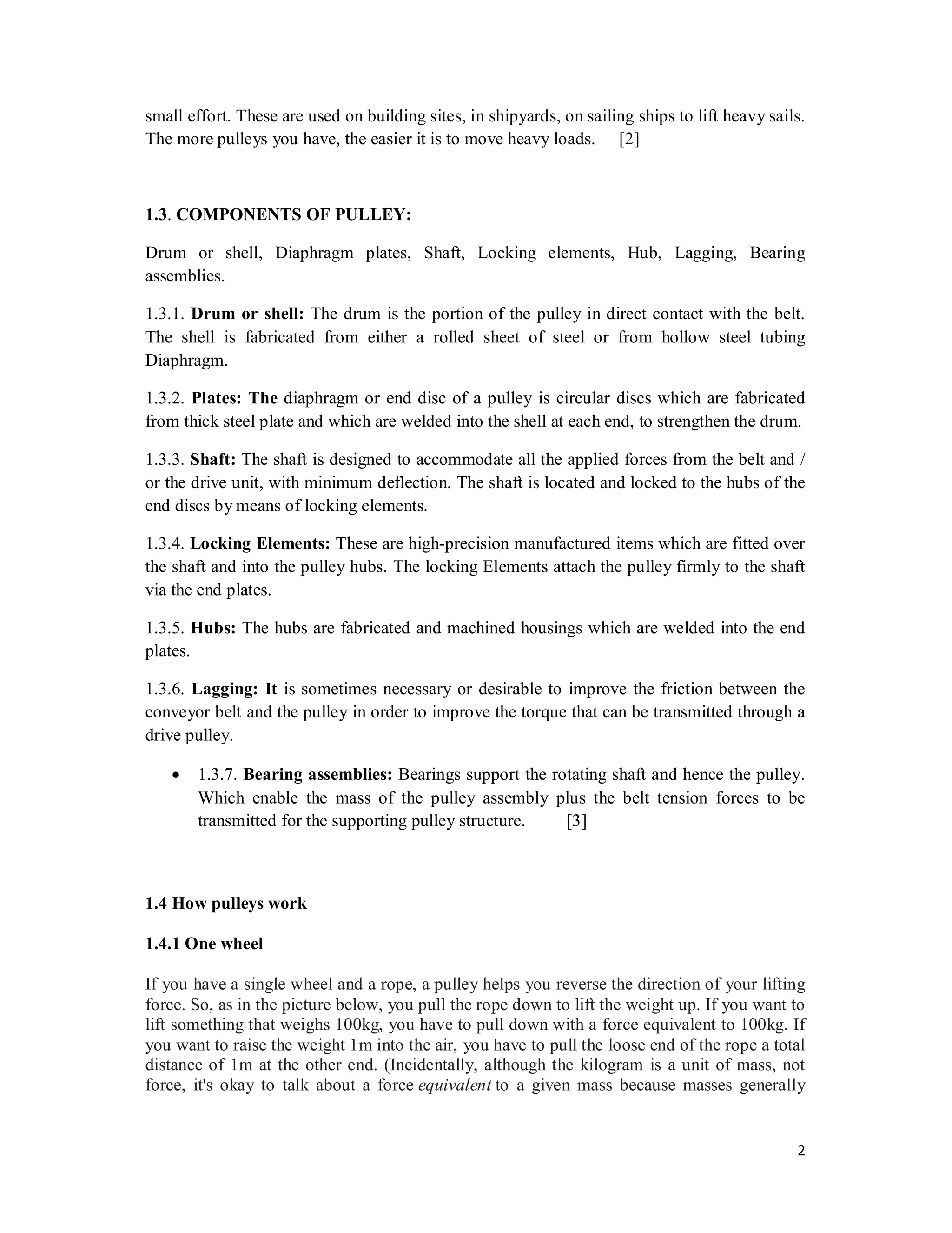 Simple pulley & pulley block | PDF