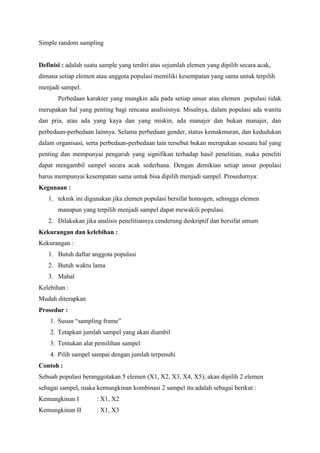 Simple random sampling | DOCX