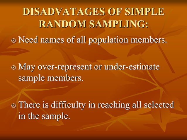 Simple random sampling | PPTX