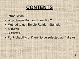 Simple Random Sampling | PDF