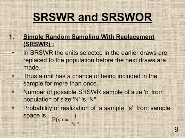Simple Random Sampling | PDF