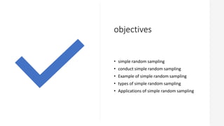 Introduction to biostatistics: Simple Random Sampling | PPT