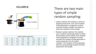 Introduction to biostatistics: Simple Random Sampling | PPT