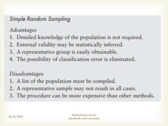 Simple Random Sampling Technique - Probabiltiy Sampling - Mass Media ...