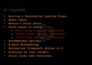 Different Methodology To Recon Your Targets | PPT