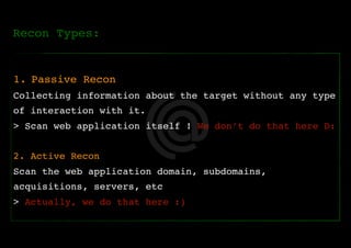 Different Methodology To Recon Your Targets | PPT