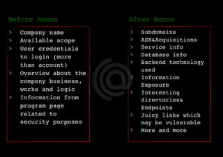 Different Methodology To Recon Your Targets | PPT