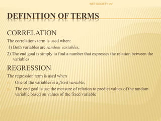 Simple regression and correlation | PPT