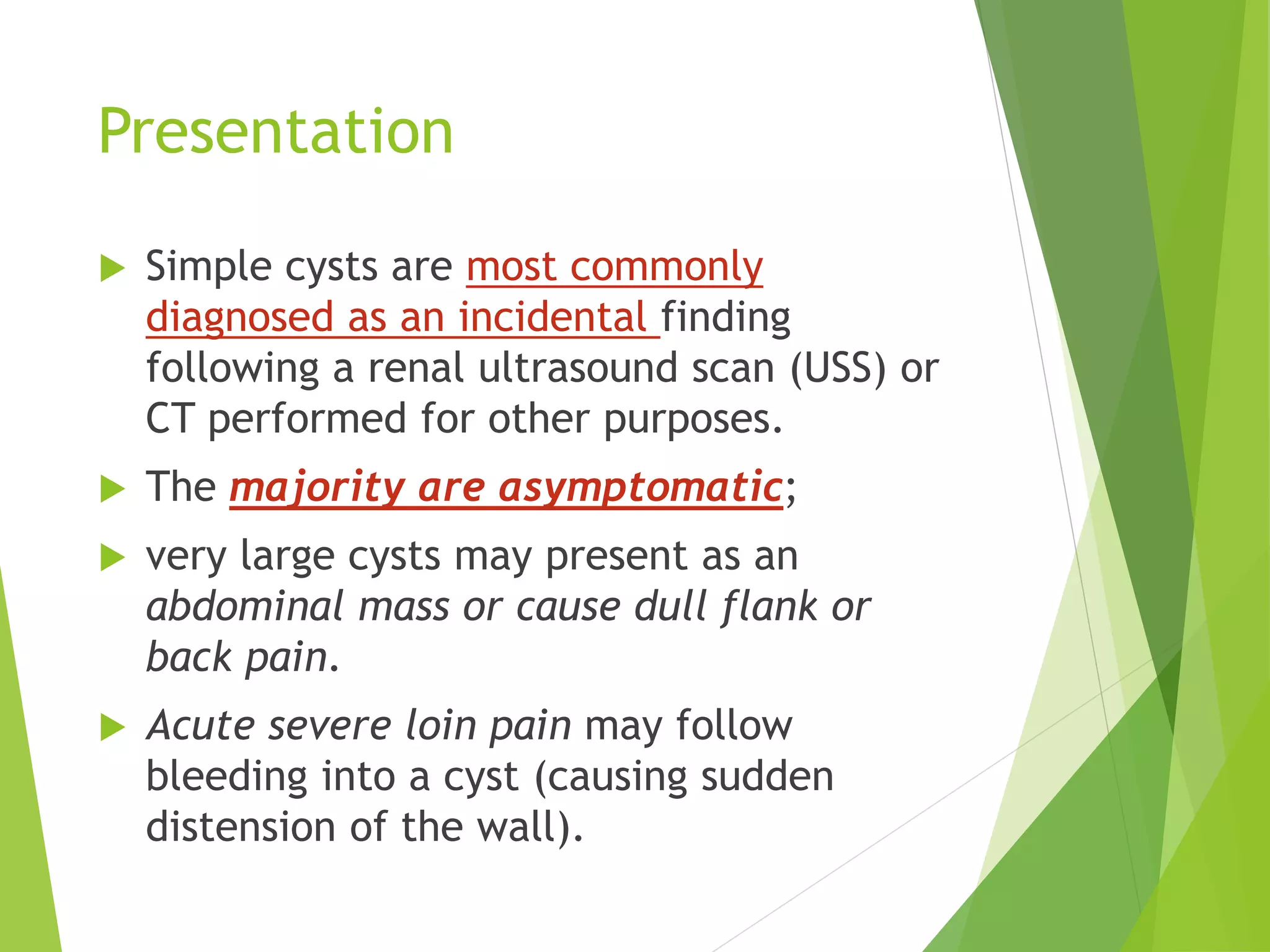 Simple renal cysts | PPTX