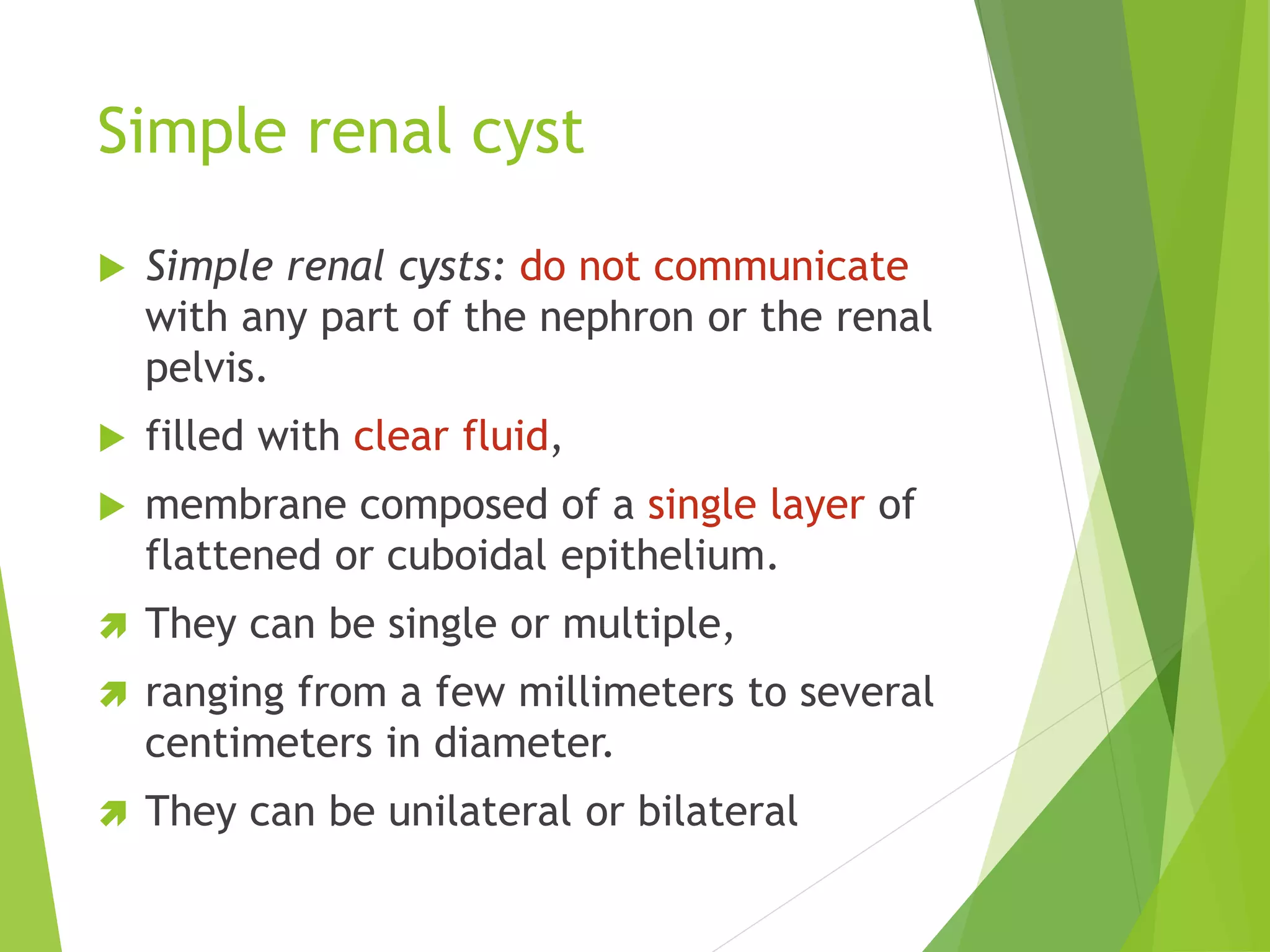 Simple renal cysts | PPTX
