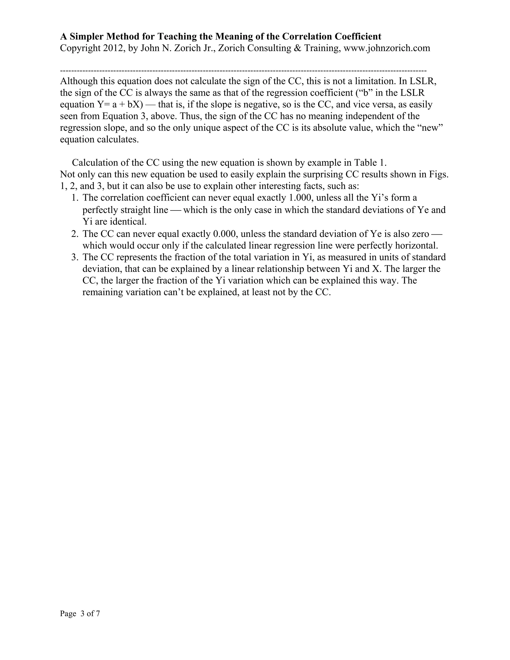 Teaching the Correlation Coefficient | PDF