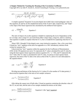 Teaching the Correlation Coefficient | PDF