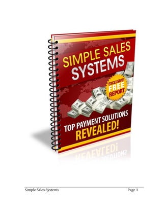 Simple sales systems | PDF