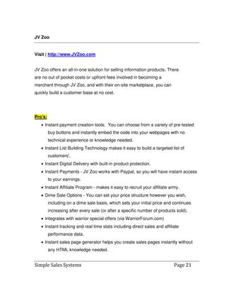 Simple sales systems | PDF