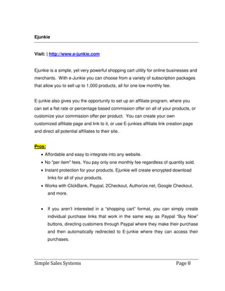 Simple sales systems | PDF