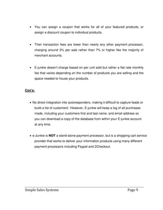 Simple sales systems | PDF