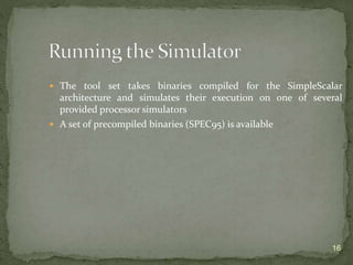 Simple Scalar Simulator of ACD Familiariation Labratory Manual | PPT