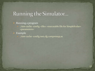 Simple Scalar Simulator of ACD Familiariation Labratory Manual | PPTX