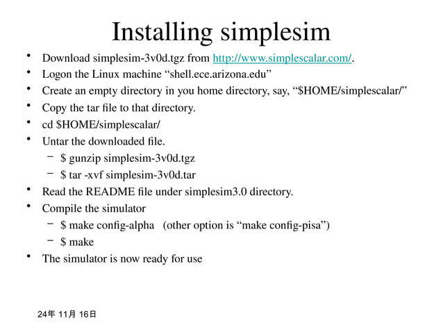 Simplescalar Overview- a Superscalar.ppt