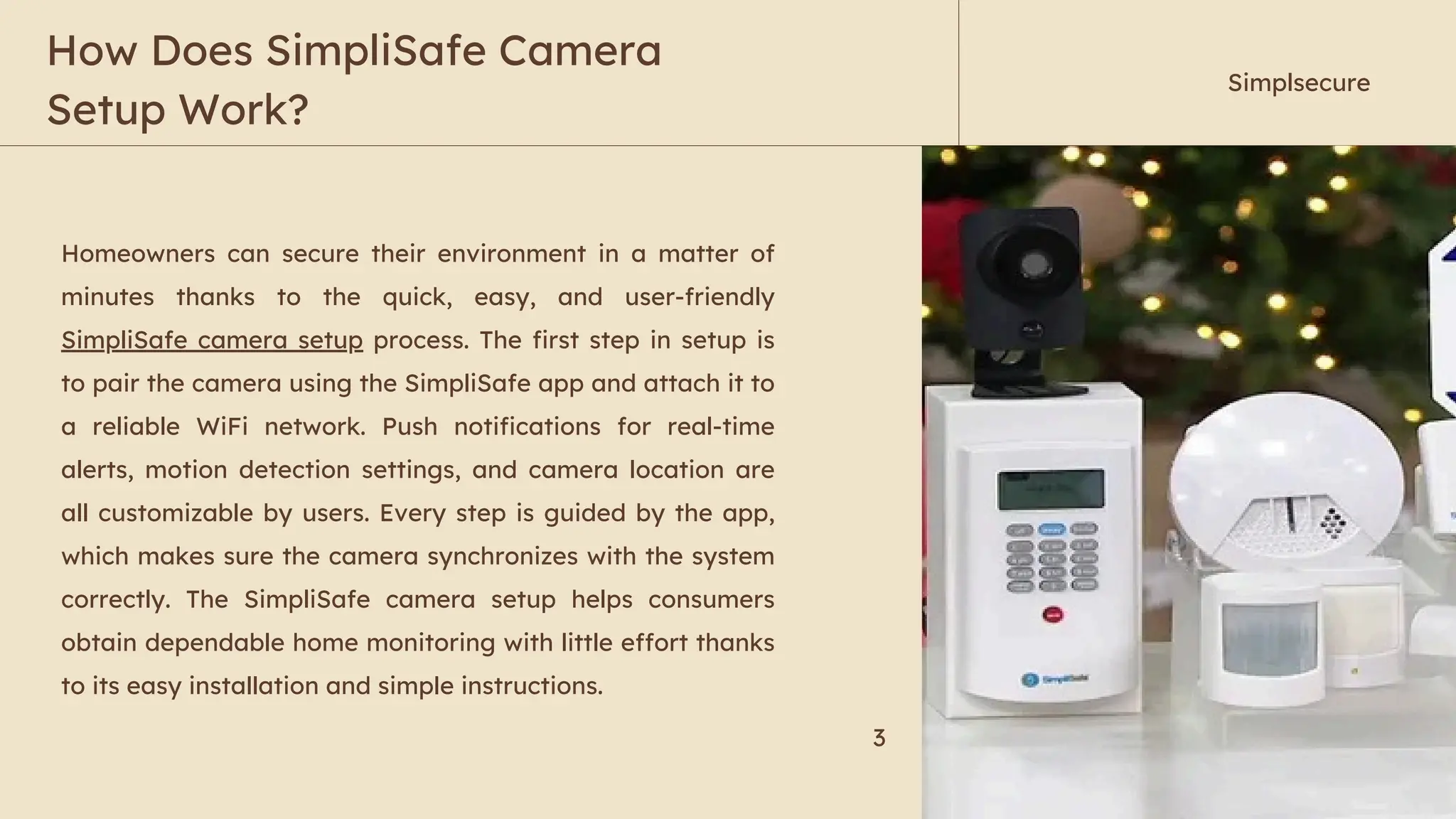 step by step guide for simplisafe setup. | PDF
