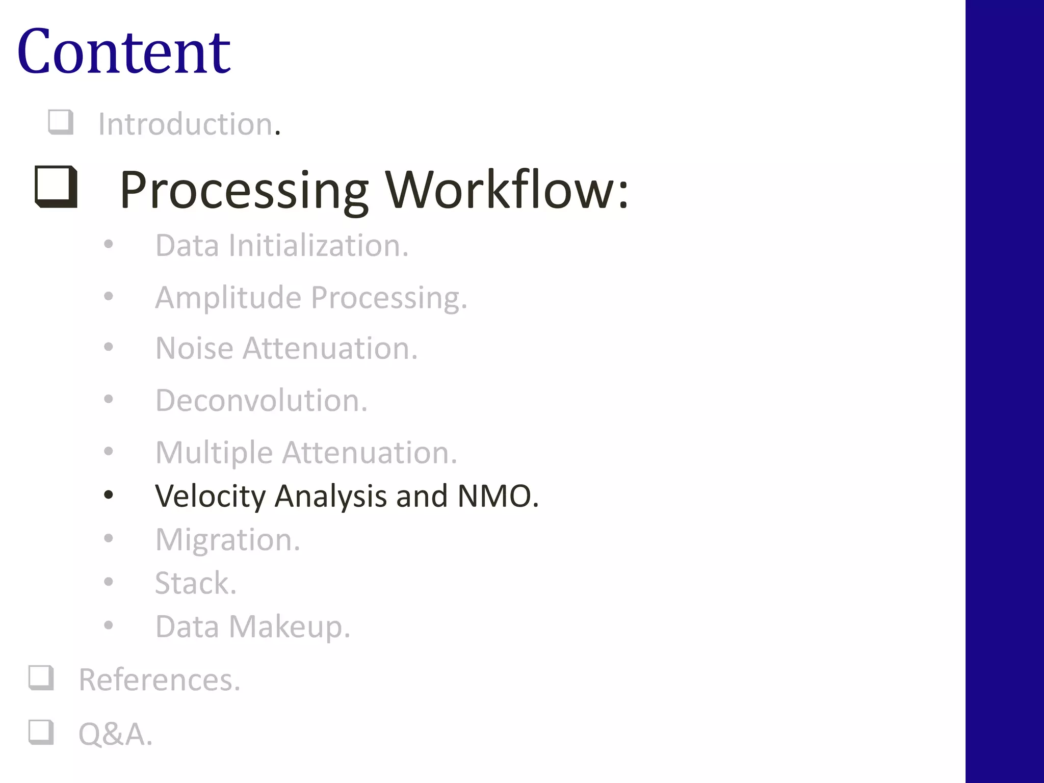 Simple seismic processing workflow | PDF
