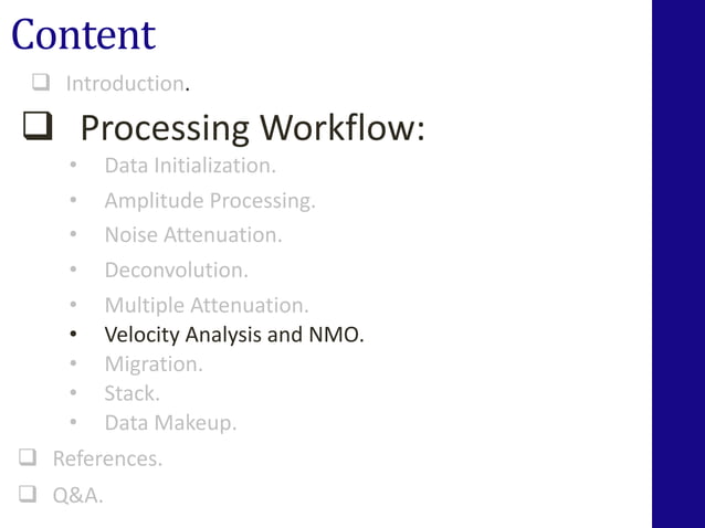 Simple seismic processing workflow | PDF