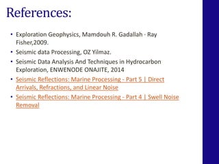 Simple seismic processing workflow | PDF