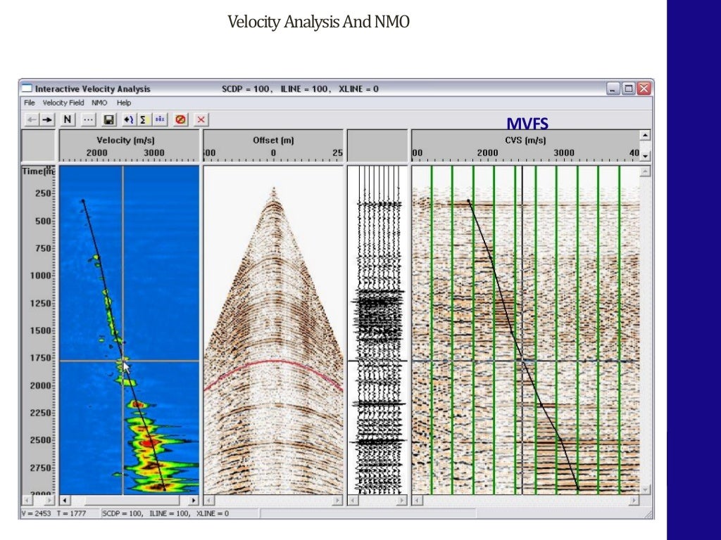 Simple seismic processing workflow
