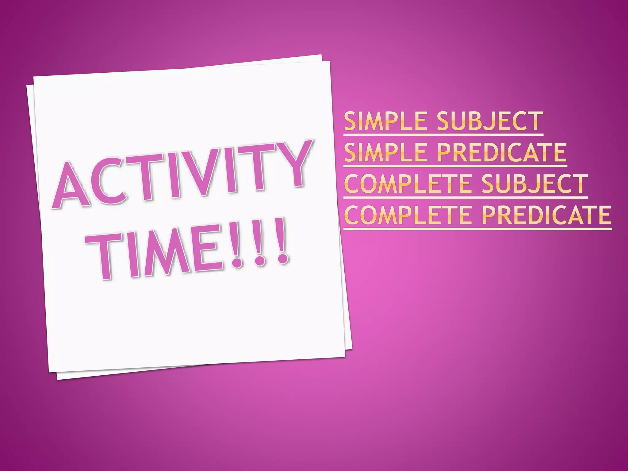 Simple sentence | PPTX