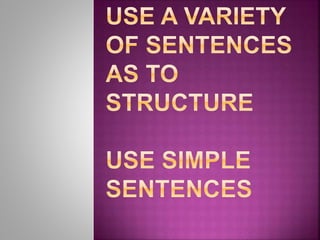 Simple sentence | PPTX