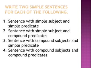 Simple sentence | PPTX