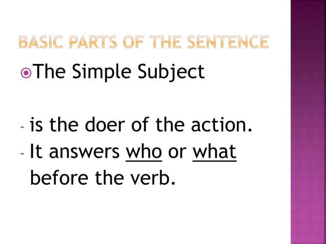 Simple sentence | PPTX