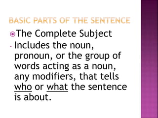 Simple sentence | PPTX