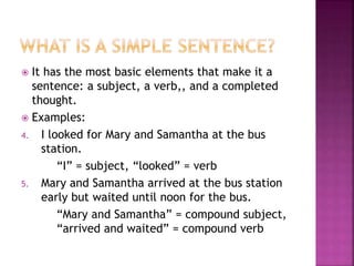 Simple Sentence Examples