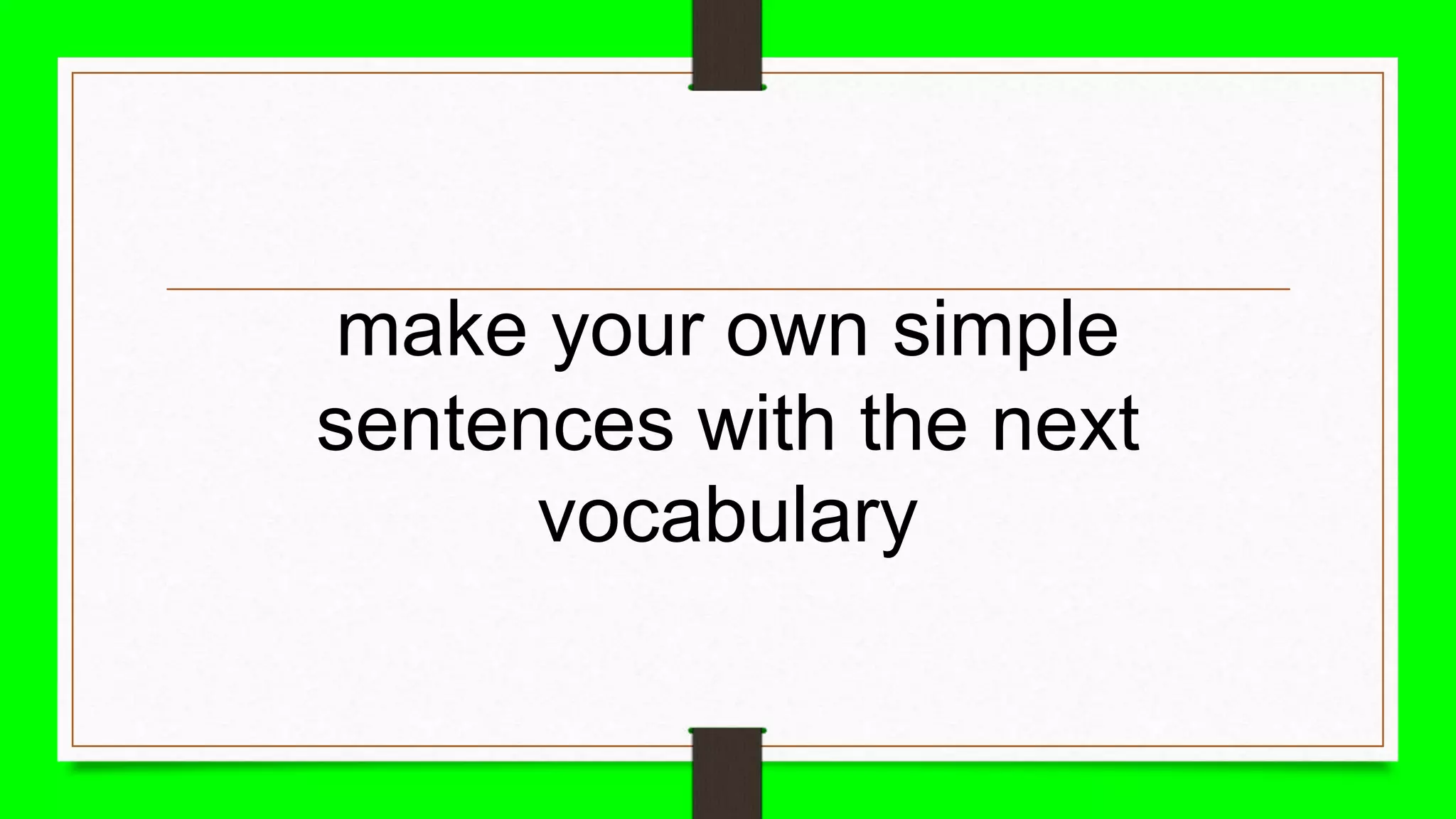 Simple sentence exercise | PPT