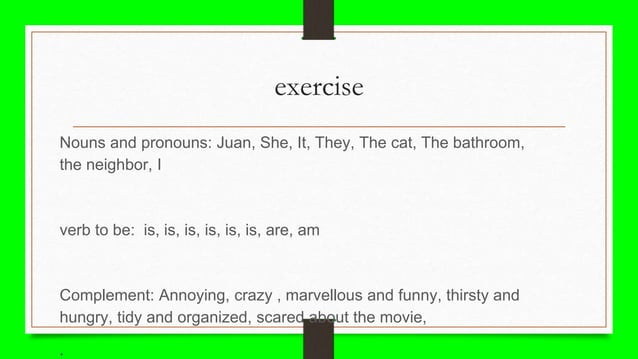 Simple sentence exercise | PPT